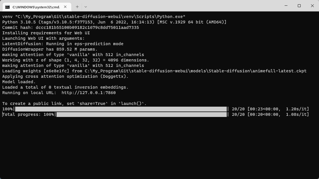 It got stuck when it was almost finished. · Issue #2561 · AUTOMATIC1111/stable-diffusion-webui ...