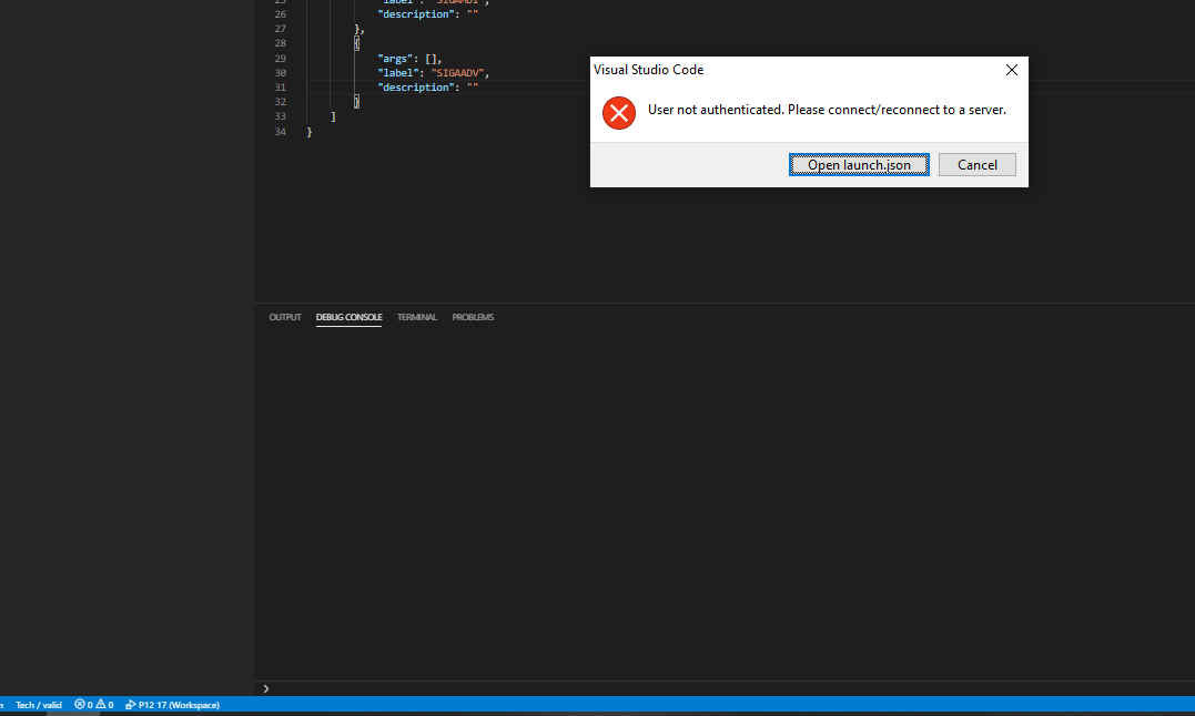 User not authenticated debug advpl · Issue #456 · totvs/advpl-vscode ...