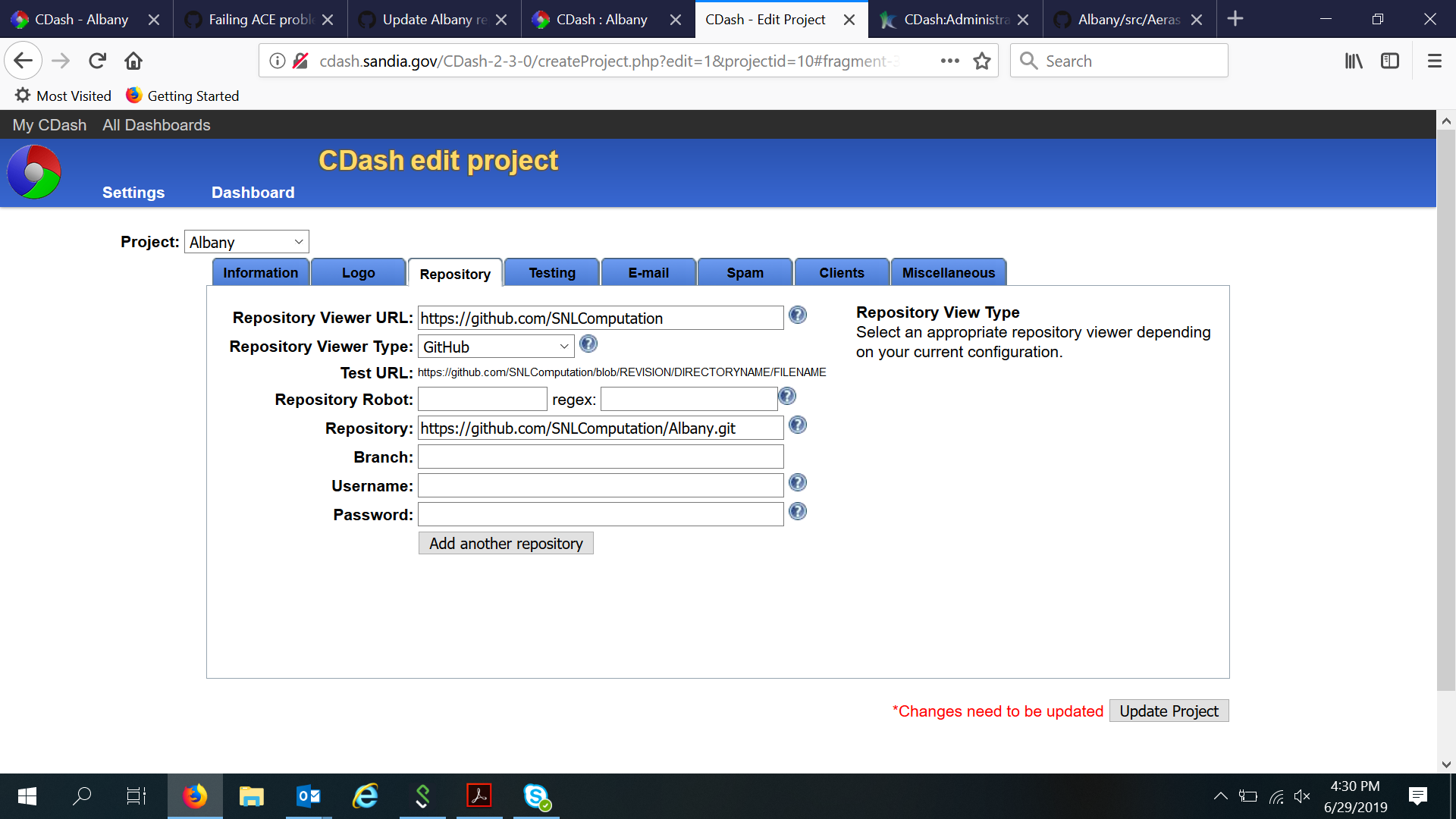 Update Albany repo path for nightlies! · Issue #416 · sandialabs/Albany · GitHub