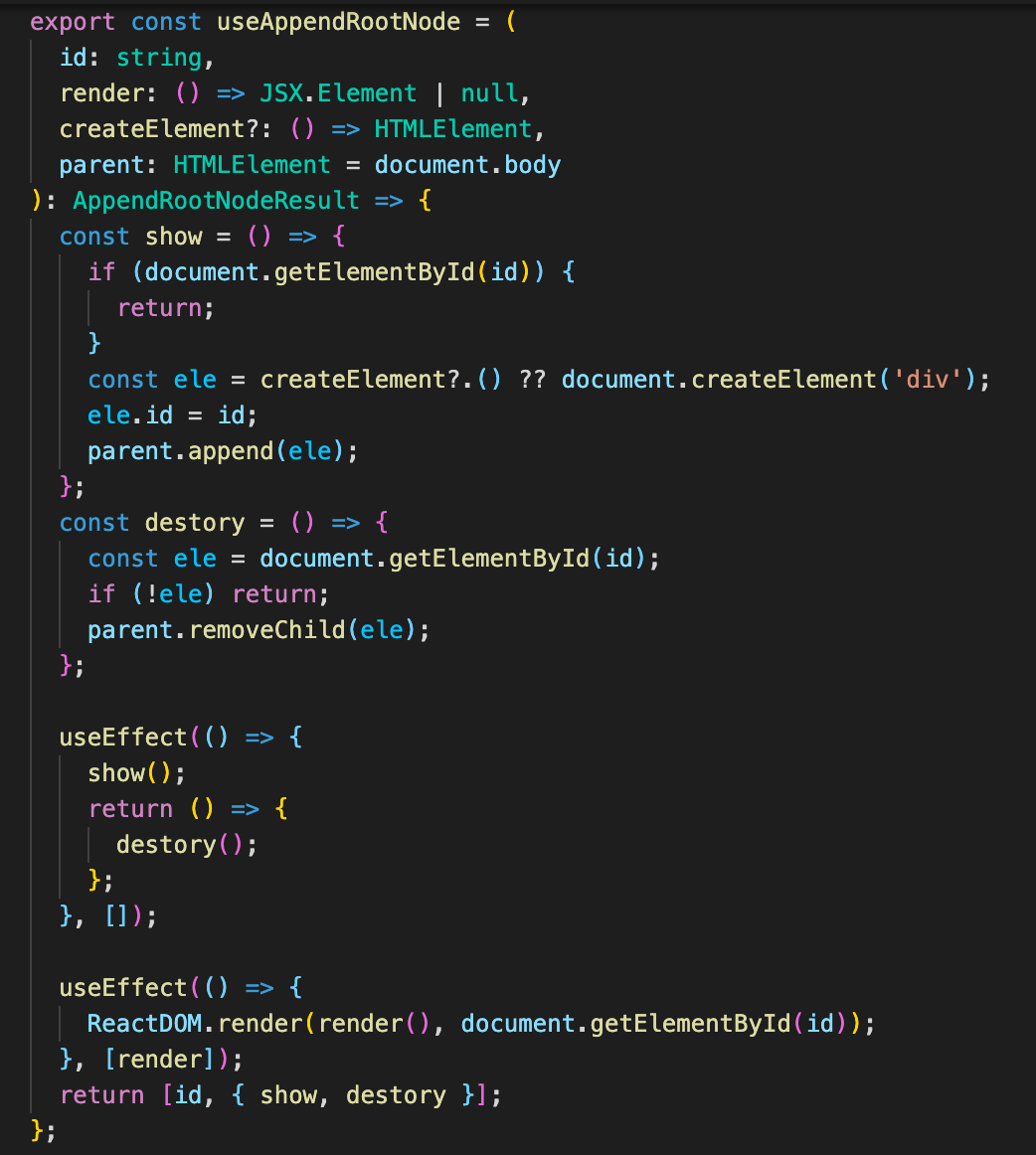 [RFC] useAppendRootNode · Issue #1770 · alibaba/hooks · GitHub