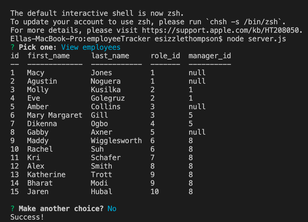 GitHub - ebsizzlin/employeeTracker: MySQL and Inquirer CMS interface to ...