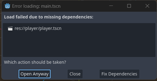 Unable To Close Godot After Getting A Scene Dependency Error · Issue 75717 · Godotenginegodot