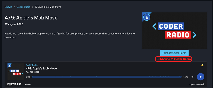 Subscription - add button to Episode pages · Issue #333 · JupiterBroadcasting ...