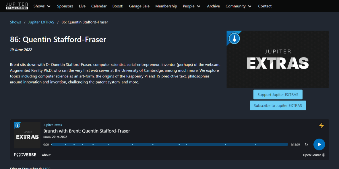 add Subscription (and Support) buttons to Show pages · Issue #404 · JupiterBroadcasting ...
