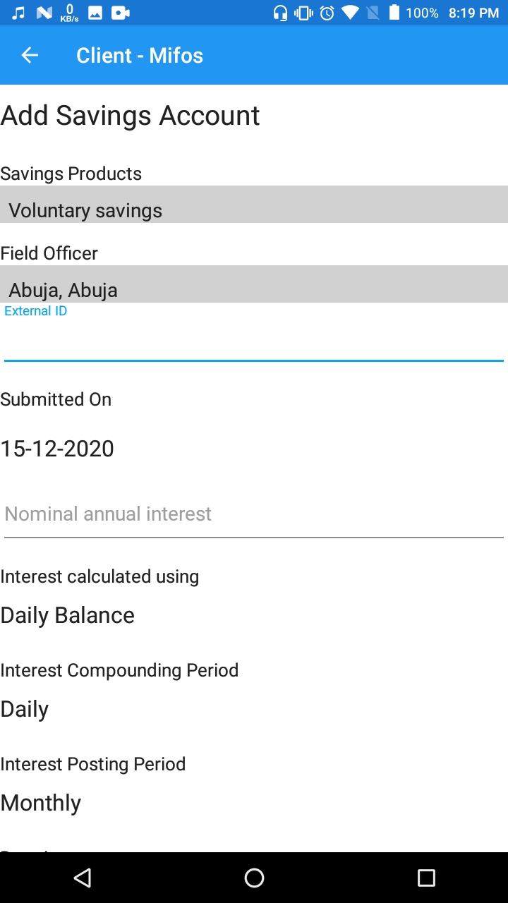 UI enhancements required in fragment_add_savings_account · Issue #1632 · openMF/android-client ...