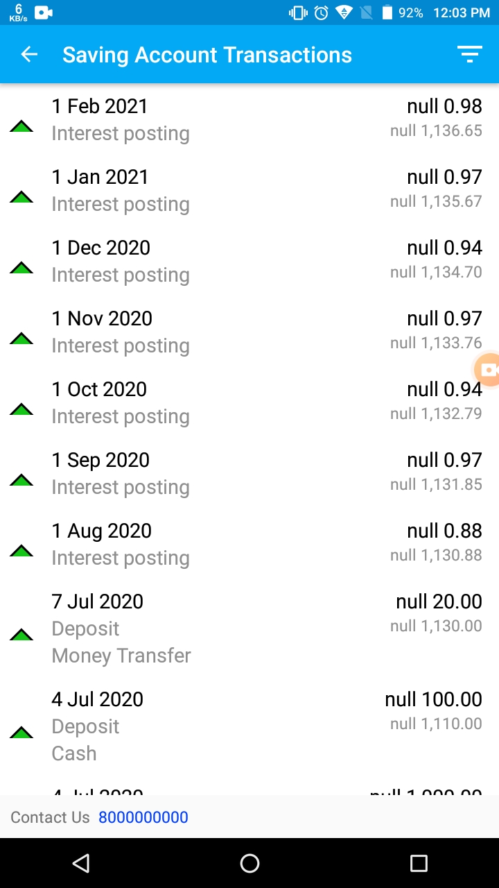 Sorting feature missing in Transactions list · Issue #1728 · openMF/mifos-mobile · GitHub