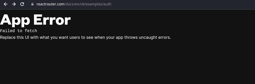 Feature Shame On You Fix The Error Page · Issue 8334 · Remix Runreact Router · Github 