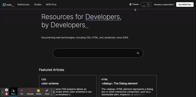 Sticky header - Buttons not working · Issue #6193 · mdn/yari · GitHub