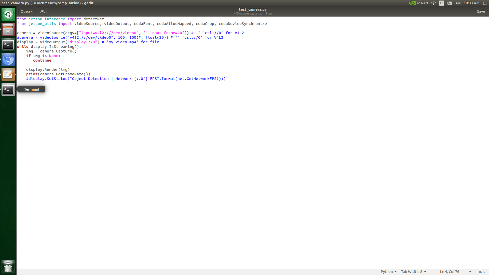 How to reduce framerate of videoSource · Issue #1656 · dusty-nv/jetson-inference · GitHub