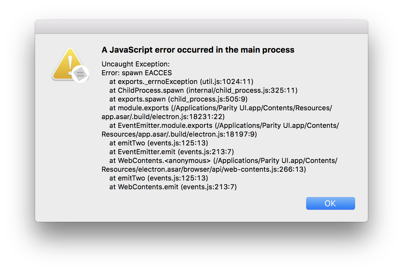 A JavaScript error occurred in the main process · Issue #105 · parity-js/shell · GitHub