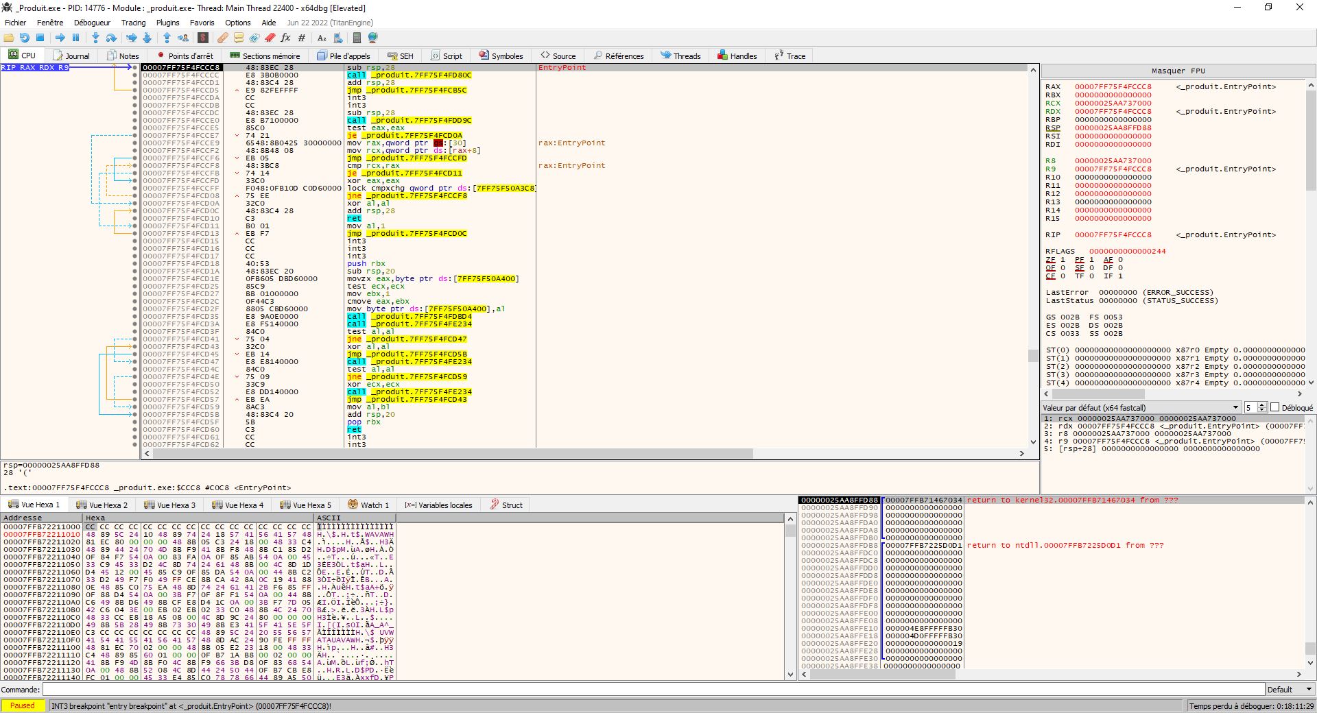 Terminated: debugging stopped x64dbg · Issue #2906 · x64dbg/x64dbg · GitHub