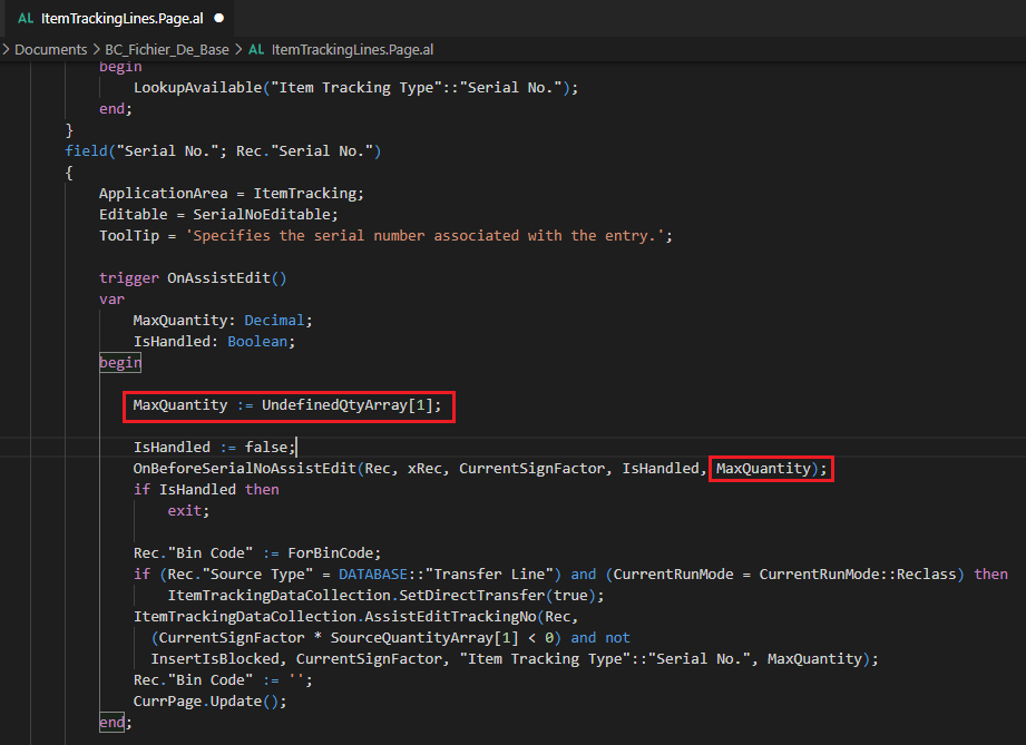 Event Request Page Item Tracking Lines Onbeforeserialnolotnoassistedit · Issue 12957