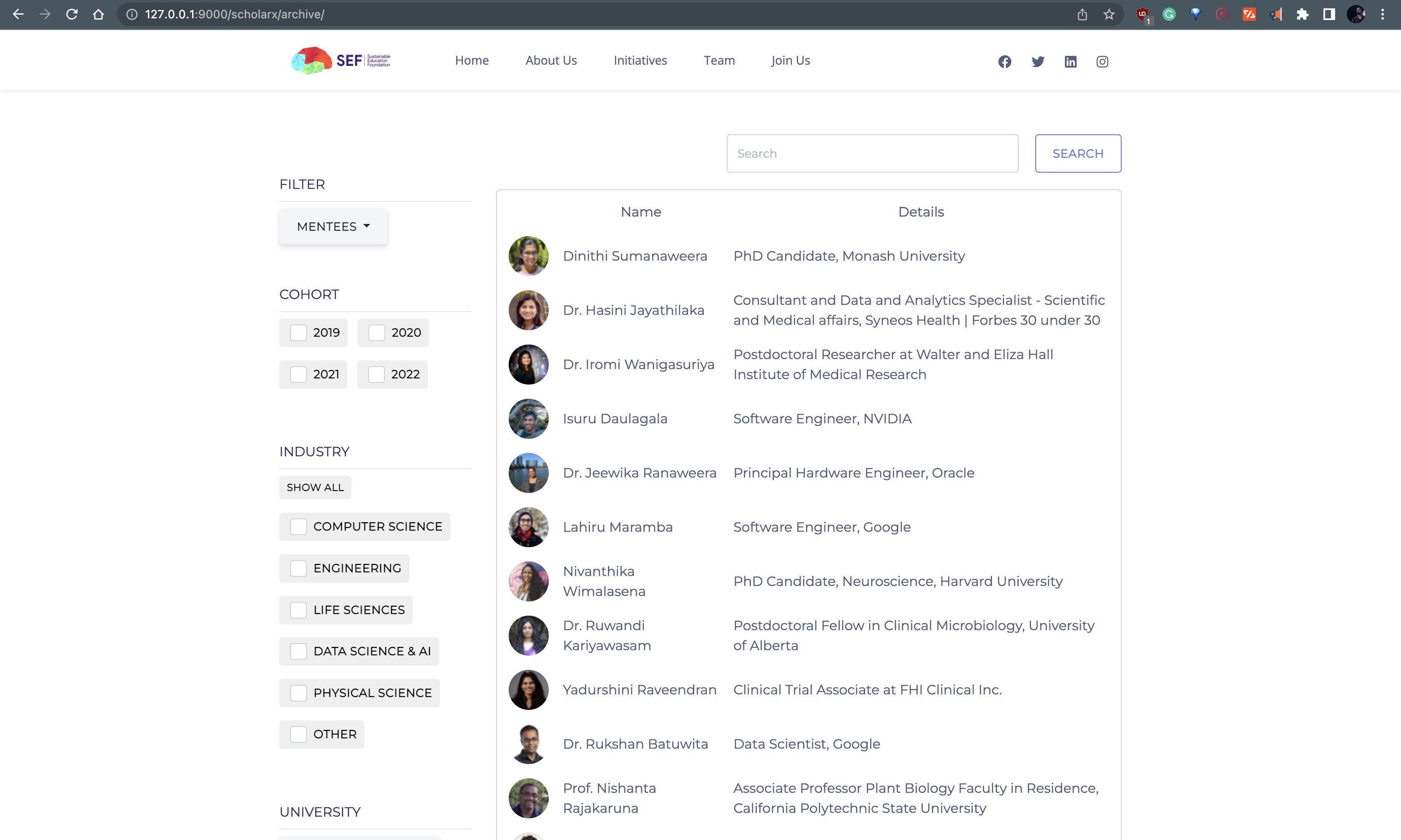 Get content and Implement functionalities in new ScholarX Archive page · Issue #1413 · sef ...