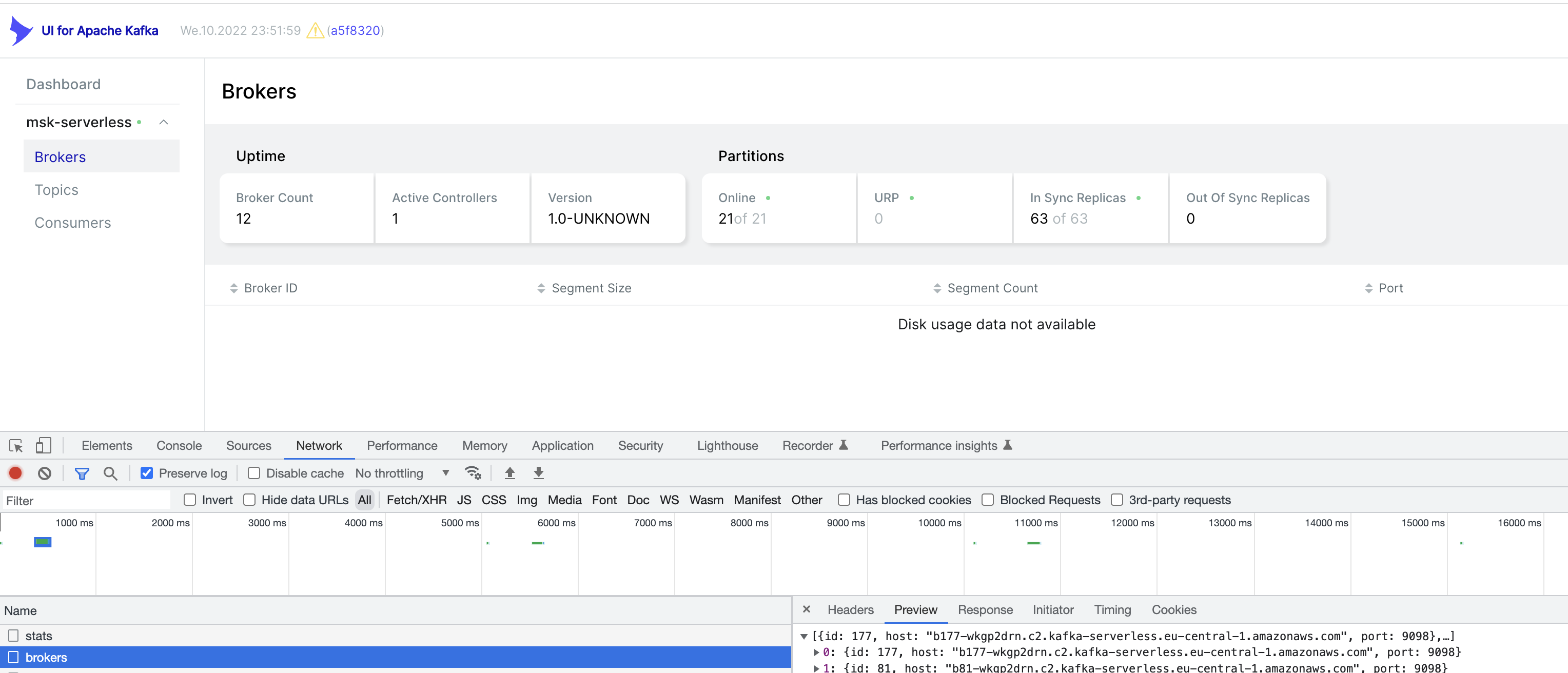 UI now showing broker list when DISABLELOGDIRSCOLLECTION=true · Issue #2738 · provectus/kafka-ui ...