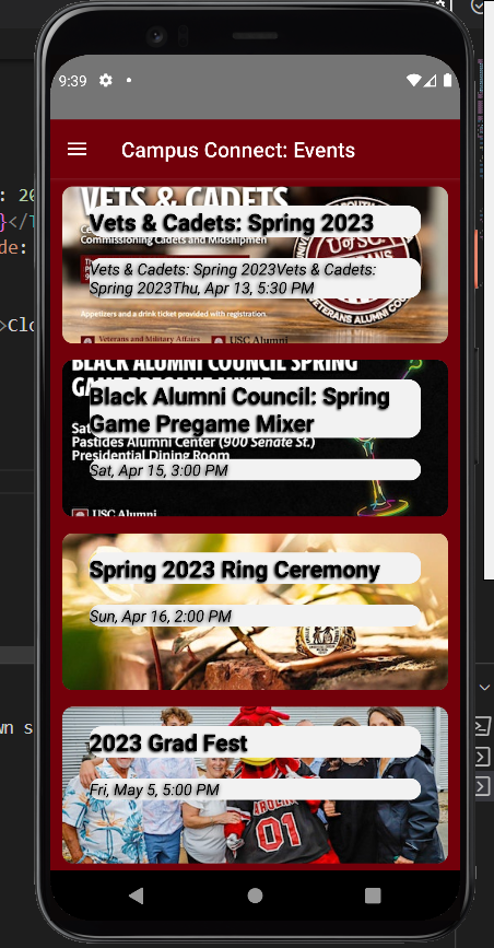 Reduce information clutter on events page · Issue #192 · SCCapstone/CampusConnect · GitHub