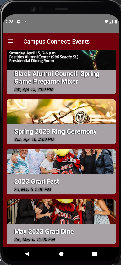 Reduce information clutter on events page · Issue #192 · SCCapstone/CampusConnect · GitHub