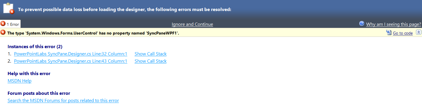 SyncLab: Error when opening SyncPane.cs in Designer · Issue #1558 · PowerPointLabs ...