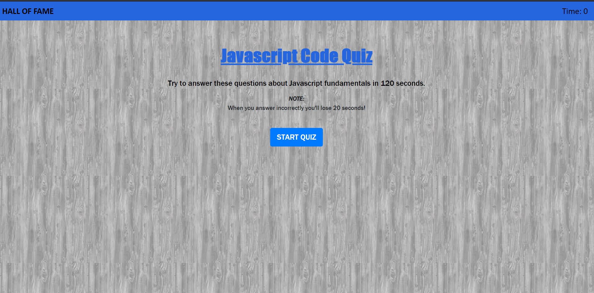 GitHub - kyleward92/codeQuiz: Tasked with needing to create a timed ...