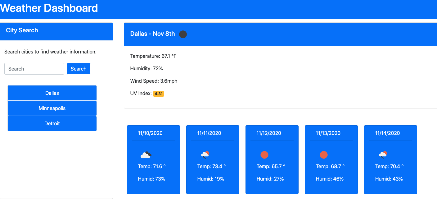 GitHub - UrkelX/Weather-Dashboard