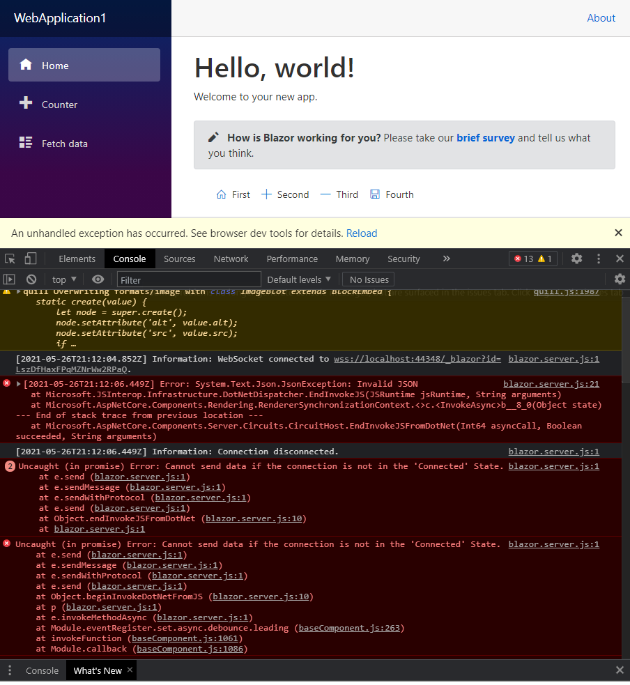 CommandBar is erroring when resizing the browser window. · Issue #324 · BlazorFluentUI ...
