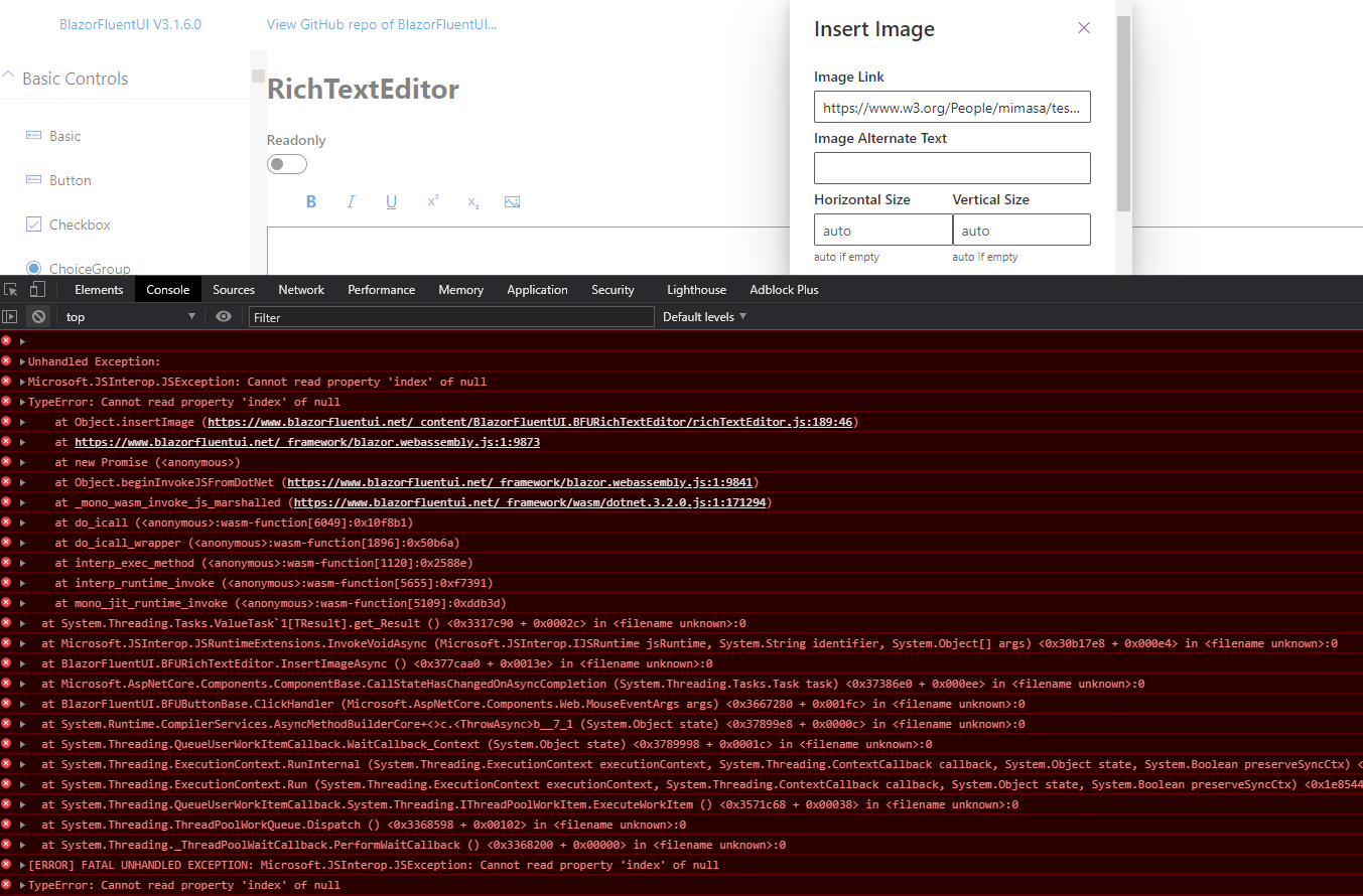 Richtexteditor Insert Image Is Not Working · Issue 219 · Blazorfluentui Blazorfluentui · Github