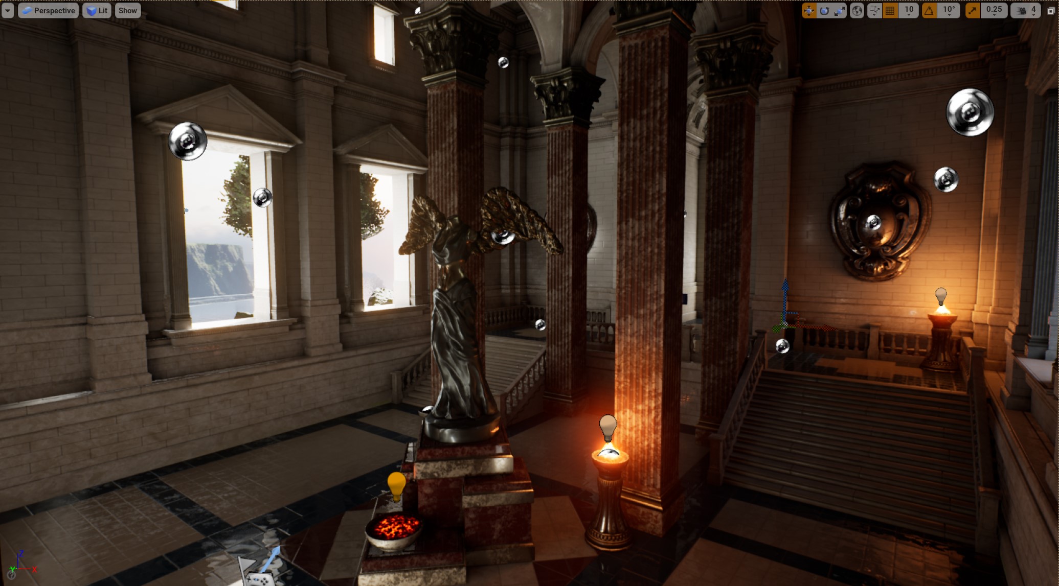 Reduce visual clutter from lights and probe gizmos in the 3D editor ...