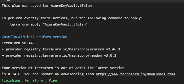 Terraform Extension Plan and Apply version mismatch · Issue #911 · microsoft/azure-pipelines ...