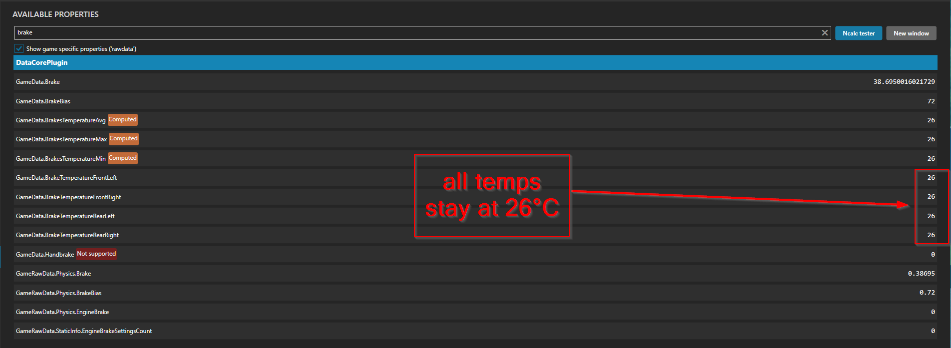 Brake temp for AC dont compute Braketemps for all wheels · Issue #1158 ...