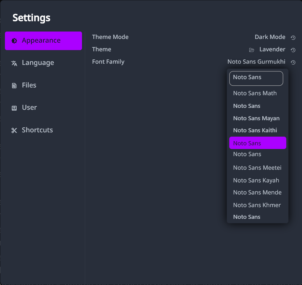 [Bug] Settings -> Appearance -> Font Family: Font name hidden · Issue #3319 · AppFlowy-IO ...
