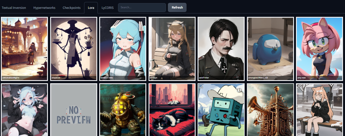 [Feature Request]: add extra sizes preview images for checkpoints, lora ...