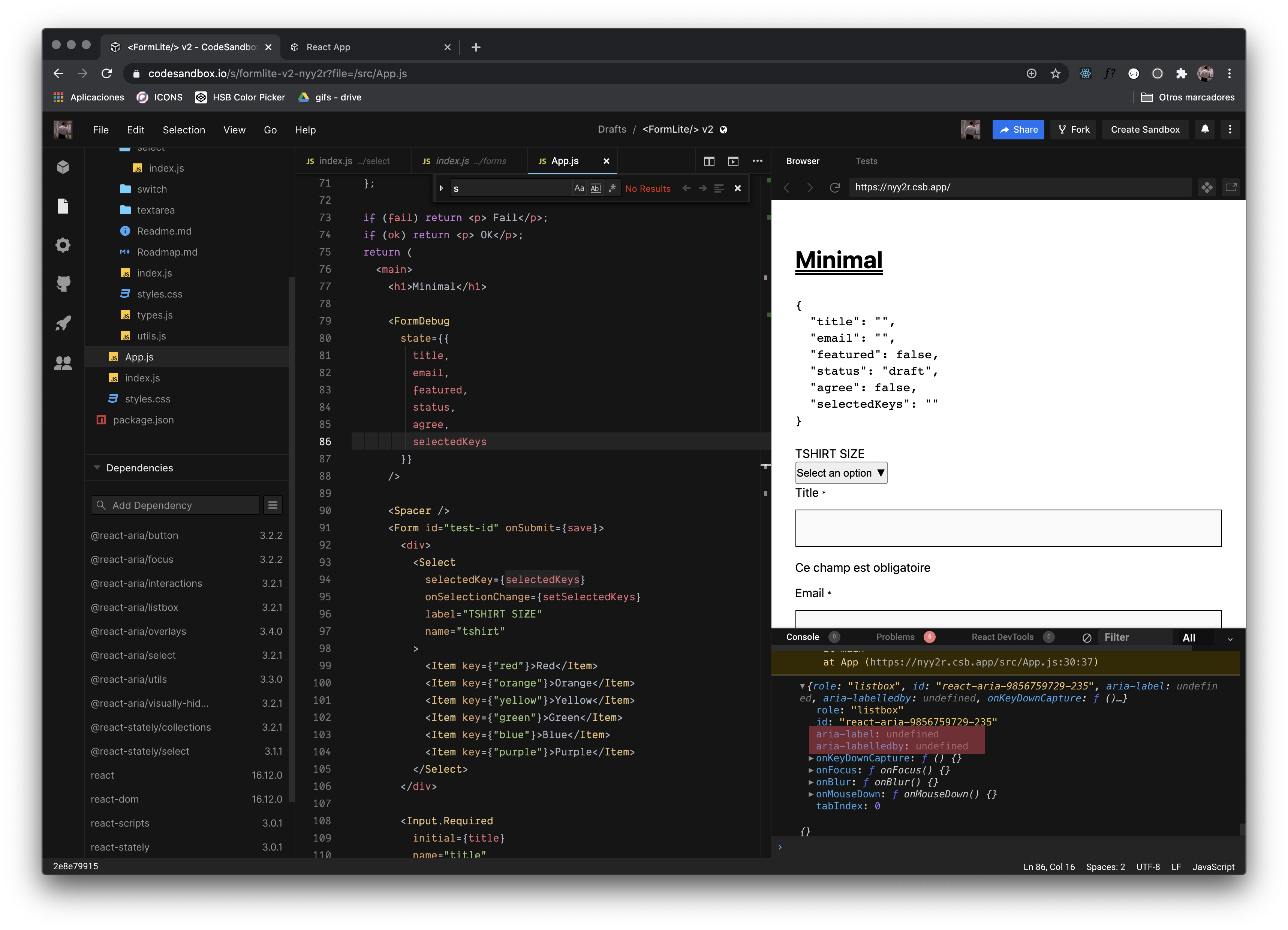 Select Example From Docs And Warning Message Issue 1179 Adobe