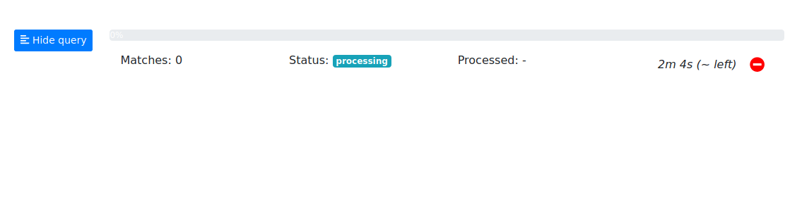 Job status never changes to `done` when the database is empty. · Issue #192 · CERT-Polska/mquery ...