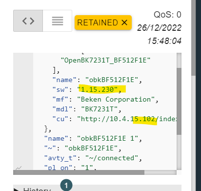 MQTT initial reported IP address not updated · Issue #561 · openshwprojects/OpenBK7231T_App · GitHub