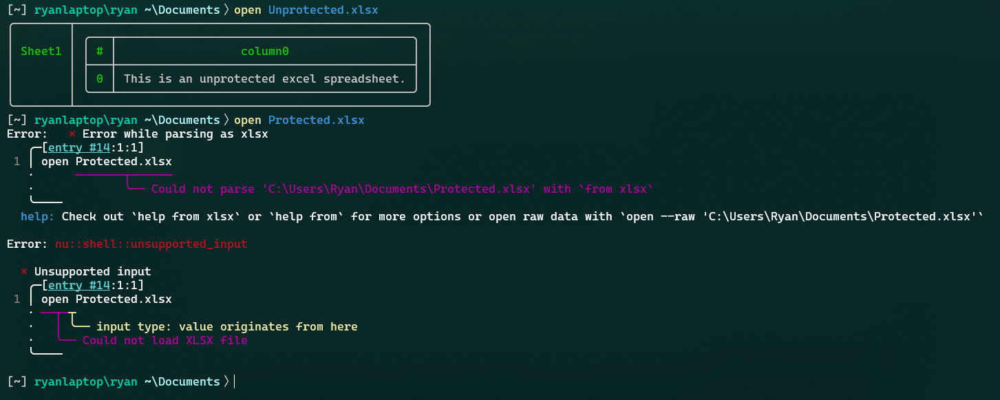 Parse password-encrypted excel files · Issue #10546 · nushell/nushell · GitHub