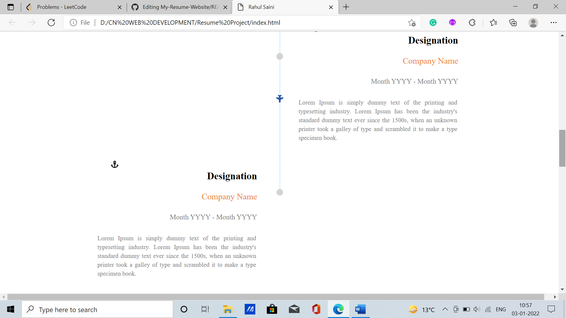 GitHub - rahuleceer/My-Resume-Website: This is resume website using CSS ...