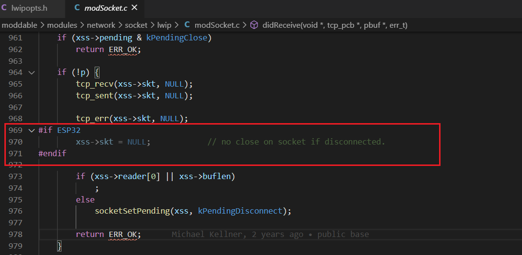 ESP32: TCP socket does not get closed completely in case of passive ...
