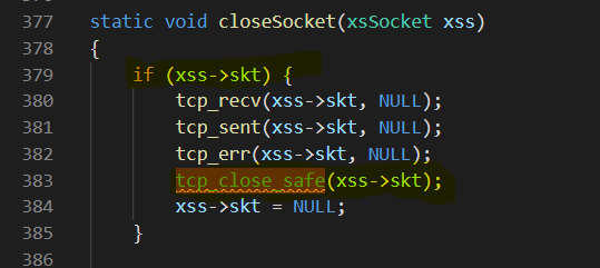 ESP32: TCP socket does not get closed completely in case of passive ...