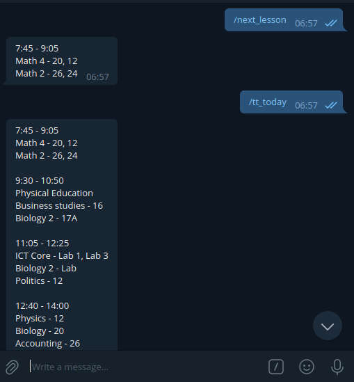 GitHub - 16-53/Timetable-bot: Timetable telegram bot for Pascal Private ...