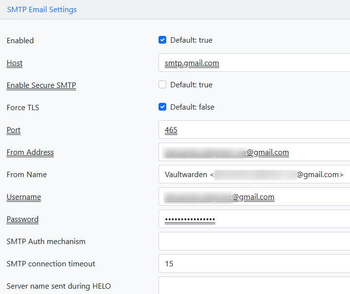 SMTP setup trouble for Gmail · dani-garcia vaultwarden · Discussion ...