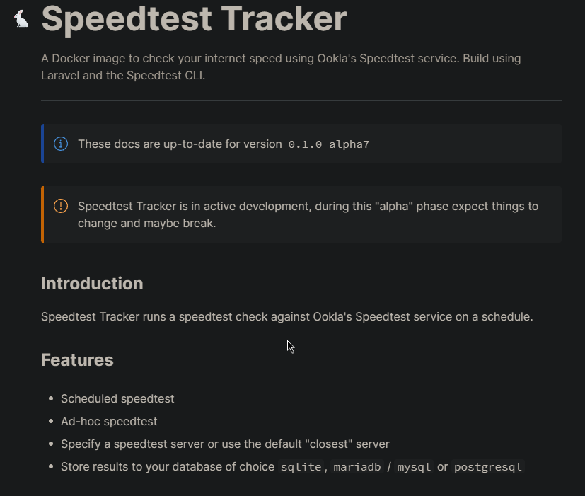 Improve README · Issue #66 · alexjustesen/speedtest-tracker · GitHub