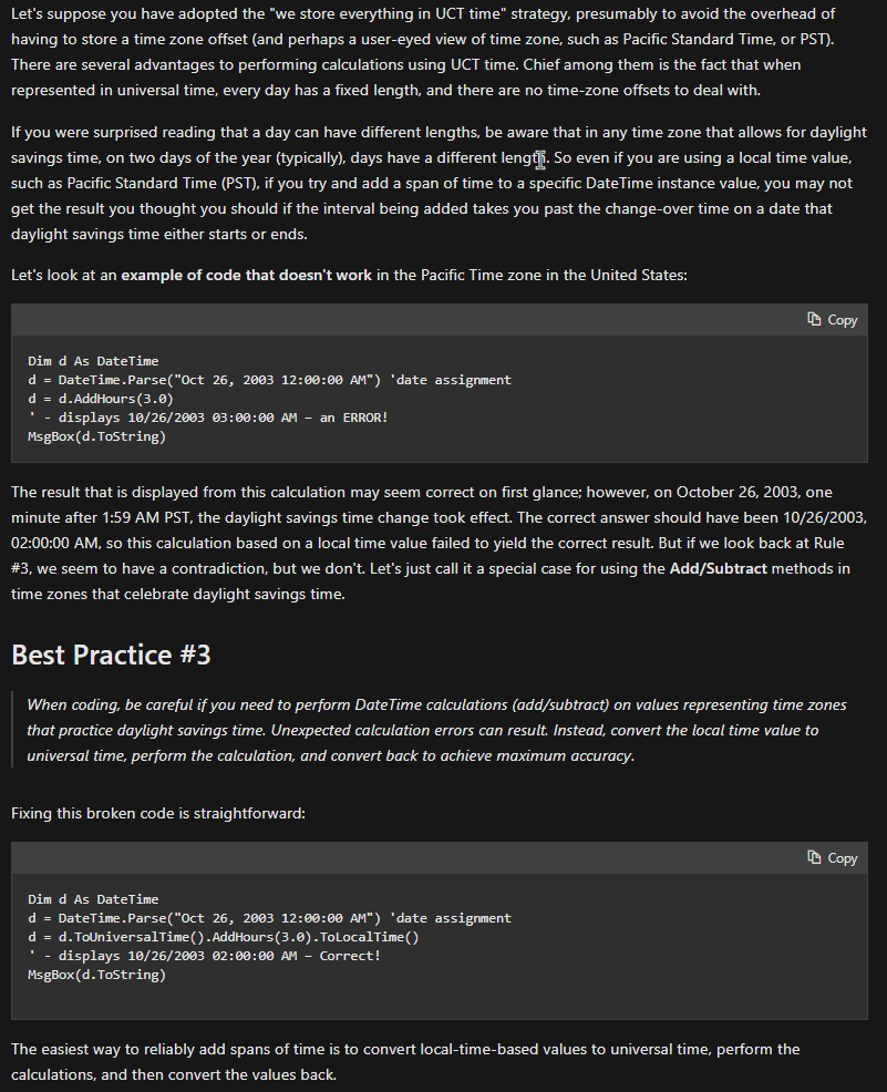 Result times are still being reported/recorded in UTC even after v0.1.0 ...
