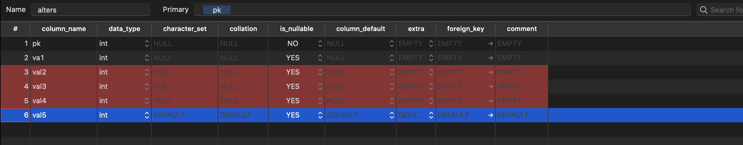 Example of Incorrect generated alters for MySQL · Issue #2646 · TablePlus/TablePlus · GitHub