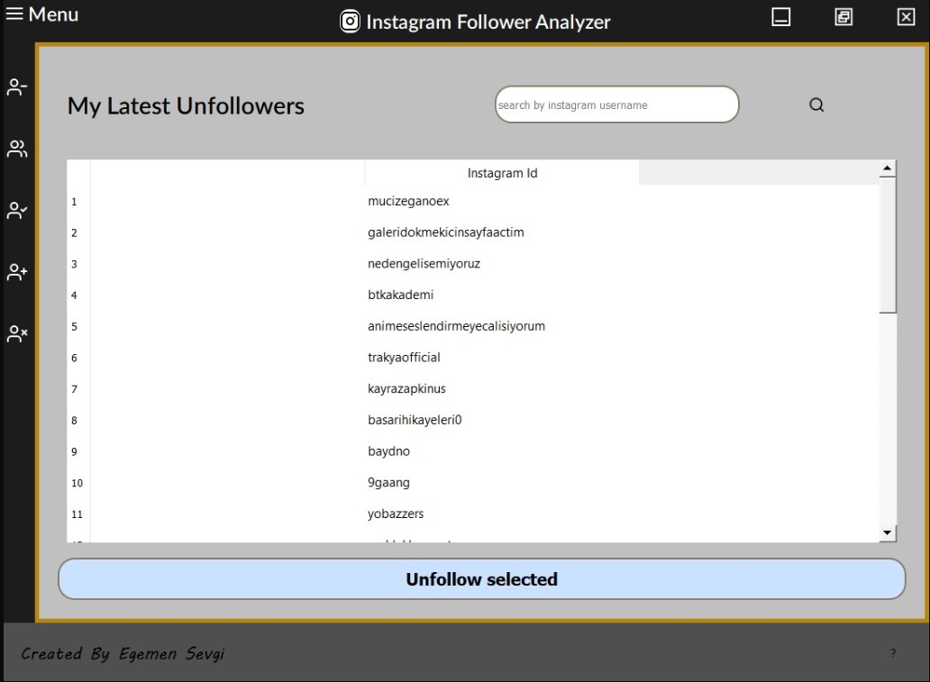GitHub - Egemendokkodo/Instagram-Follower-Analyzer: I created a program using Python/PyQt5, CSS ...