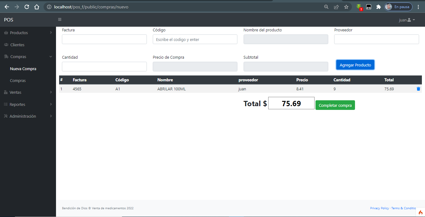 GitHub - juan5440/SistemaPos: Sistema de ventas
