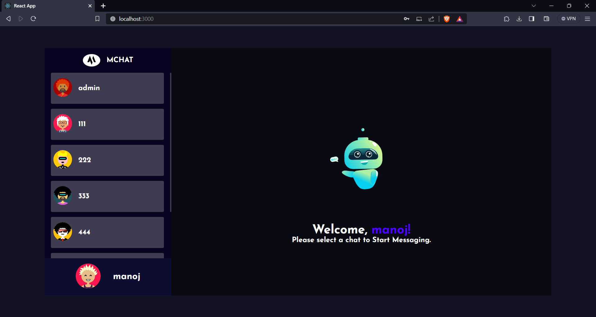 GitHub - manoj-shetty/react-chat-app