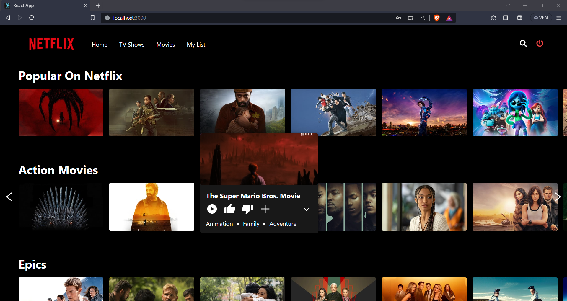 GitHub - manoj-shetty/netflix-clone