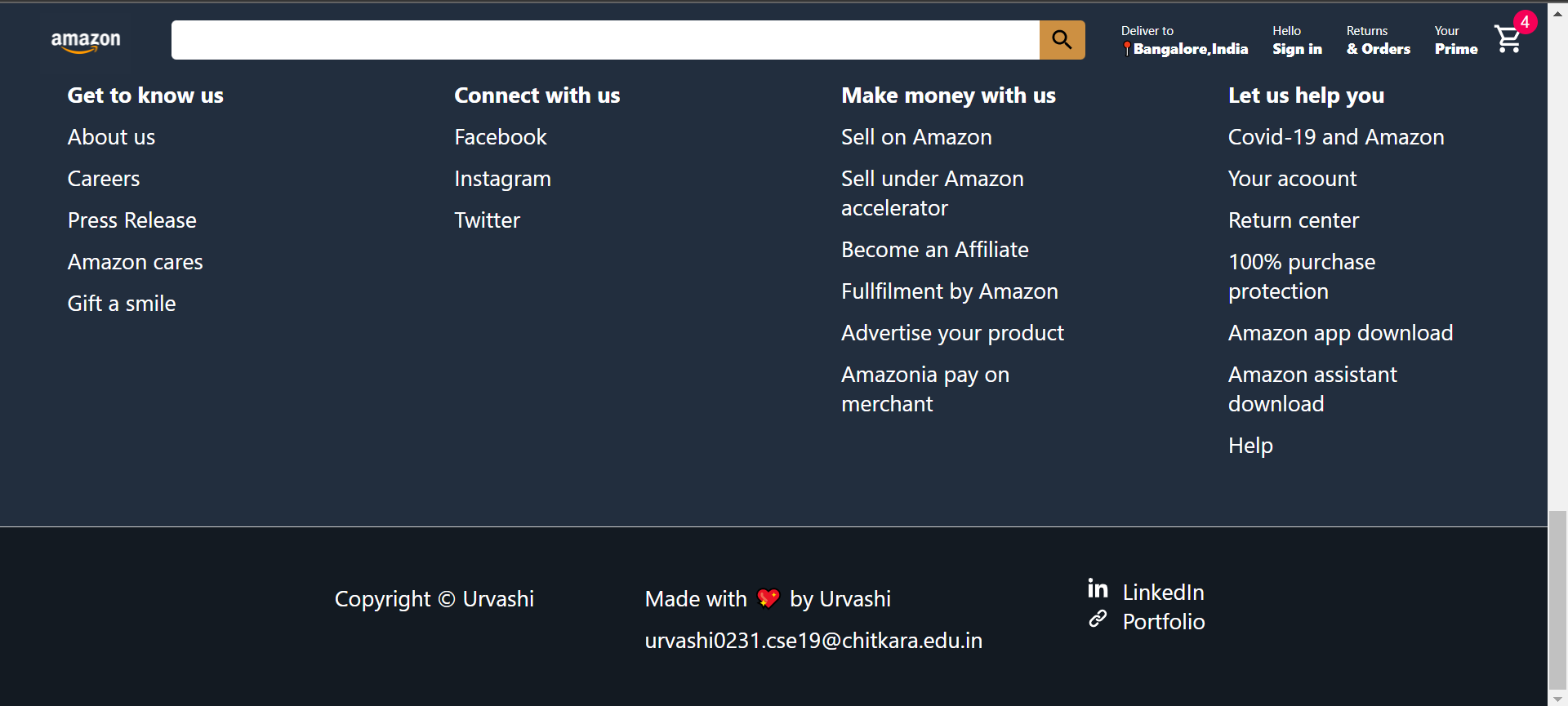 GitHub - URVASHI-PAHWA/Amazon