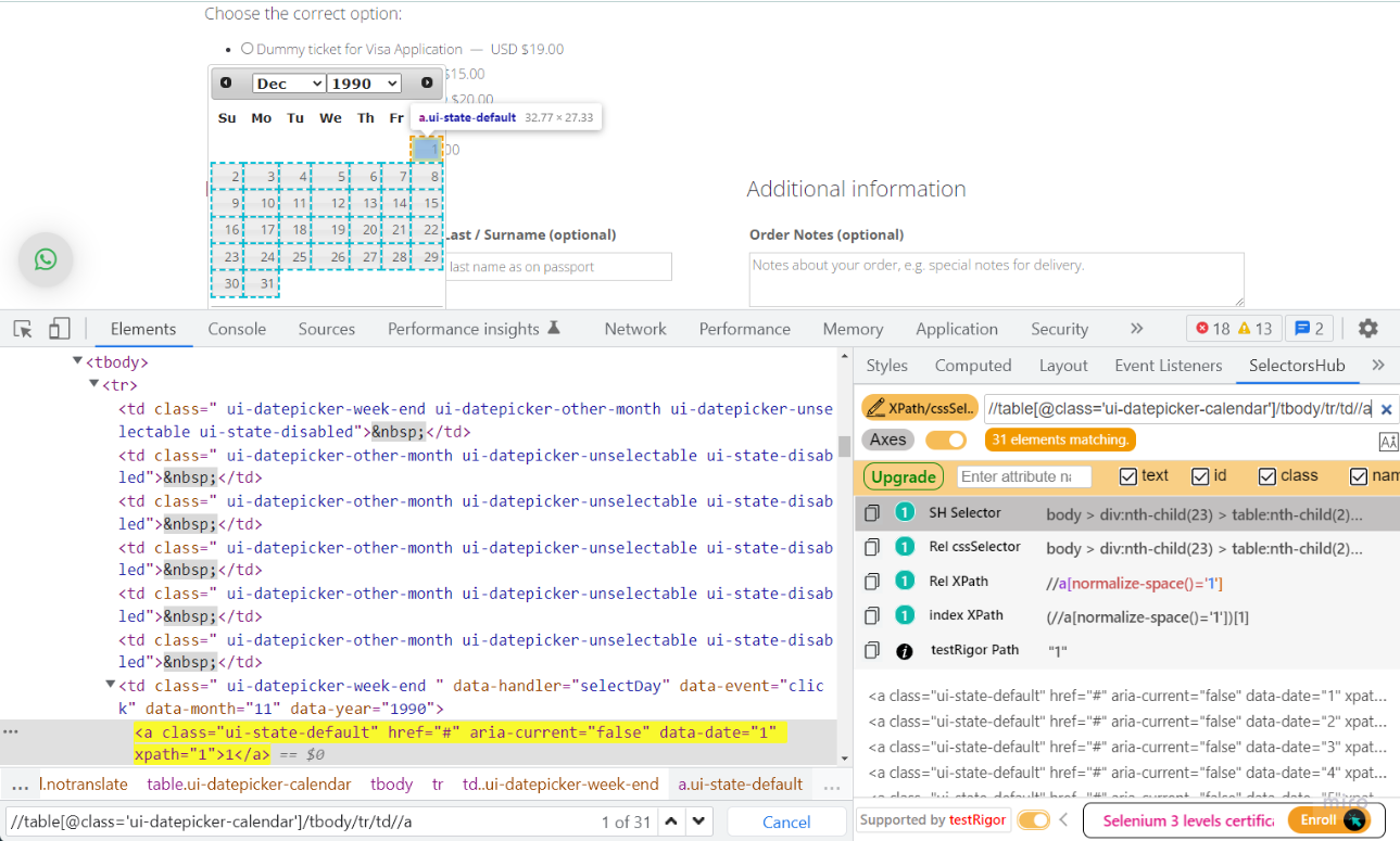 GitHub - lana-20/selenium-calendar-datepicker: Calendar Element Date Picker