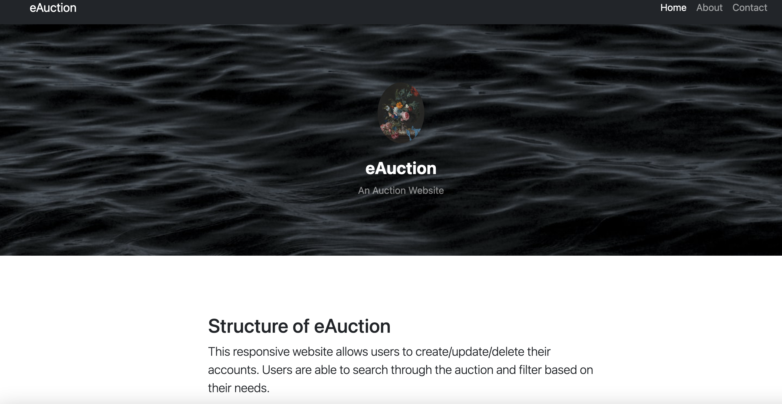 GitHub - andrewheo1225/eAuction: An online auction website that is meant to mimic features of ...
