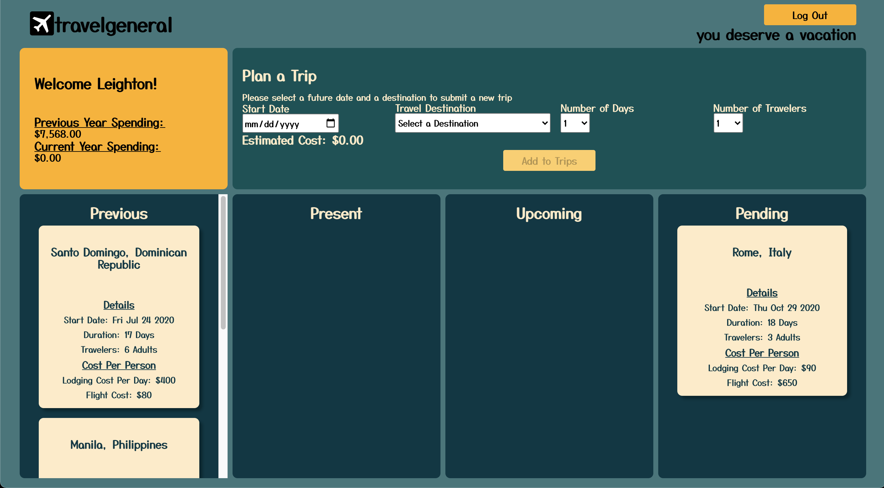 GitHub - alia-peterson/travel-tracker: This was the final solo project ...